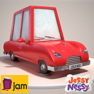 ArtStation - Jessy and Nessy - Red Car