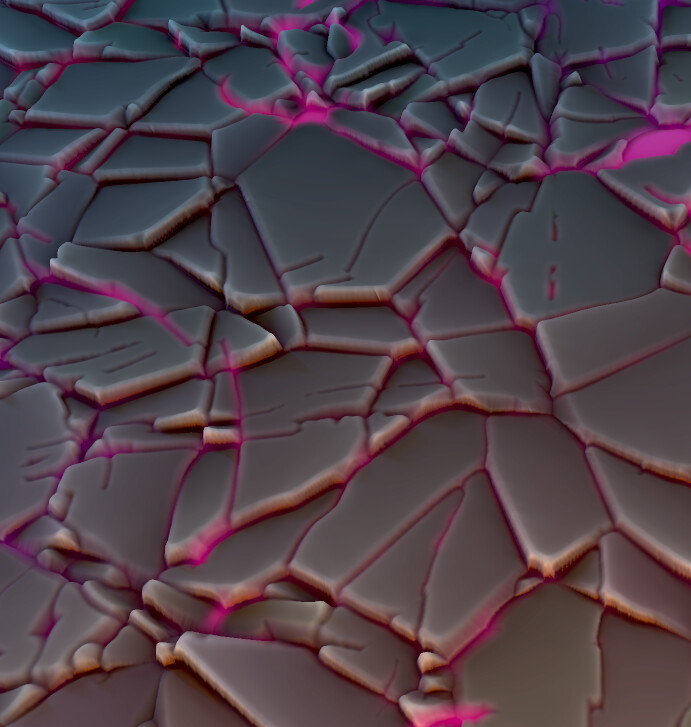 ArtStation - stylized shattered stone