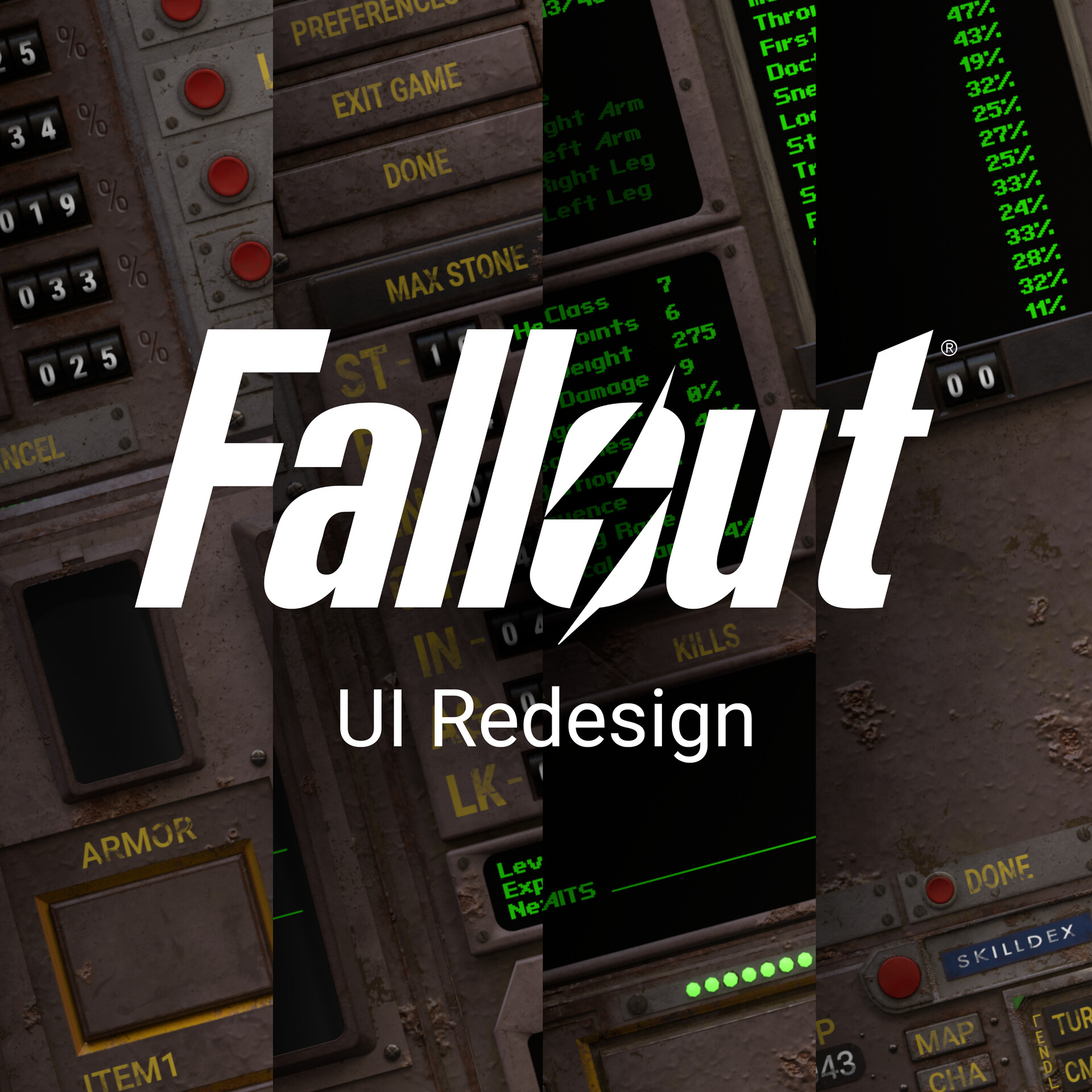 ArtStation - Fallout - UI Redesign Step by Step