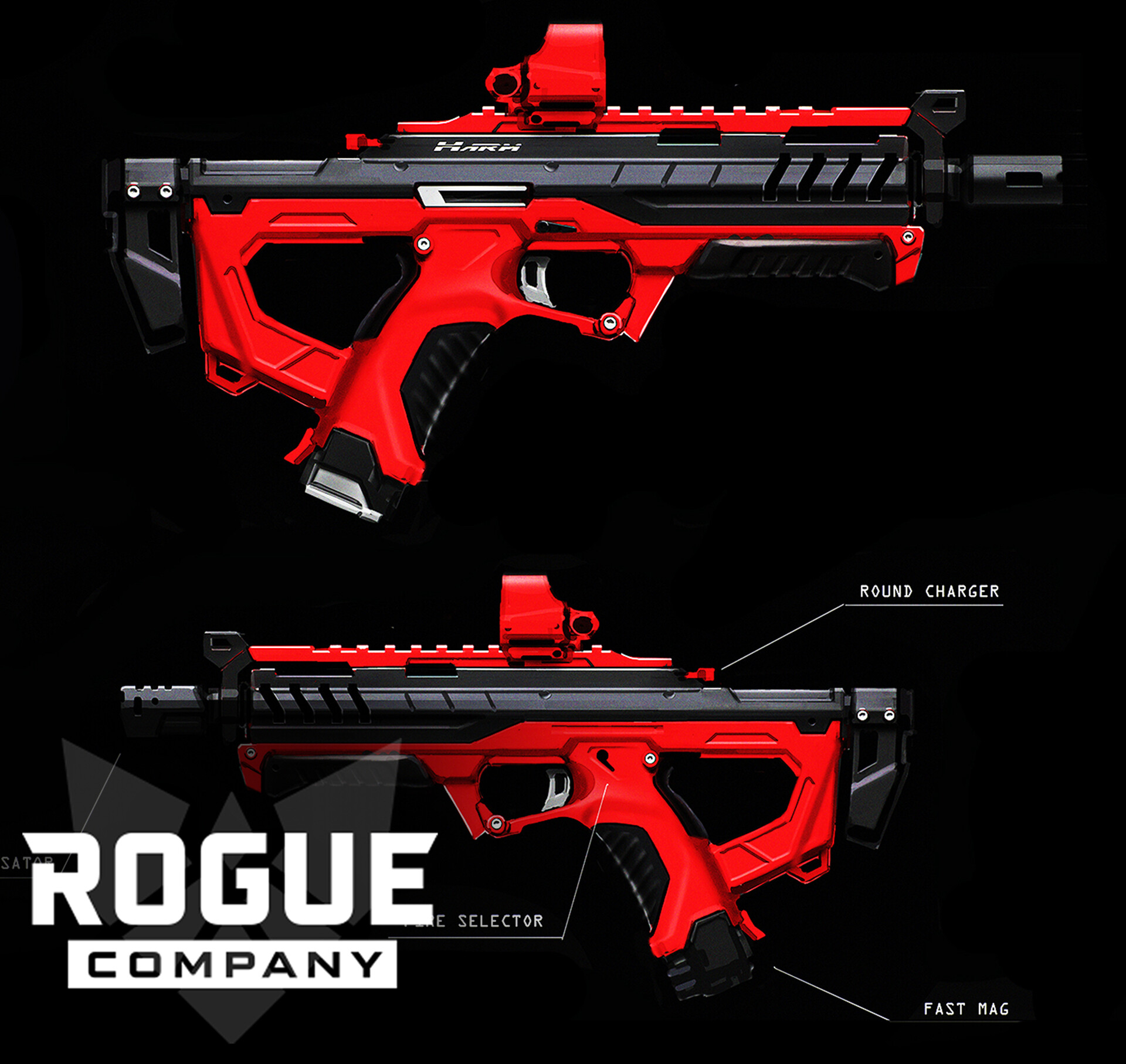 ArtStation - Rogue Company | Harm 24s smg weapon concept