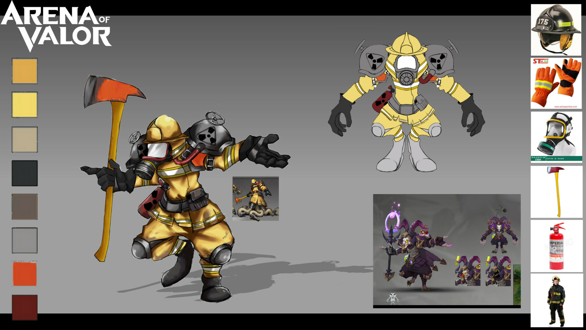 ArtStation - Arena of valor Concept art Mganga Firefigther