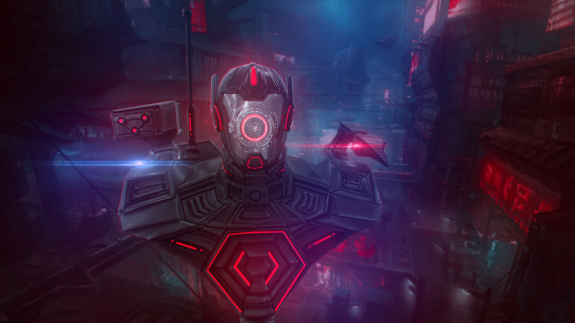 ArtStation - Mech bust Texture variations