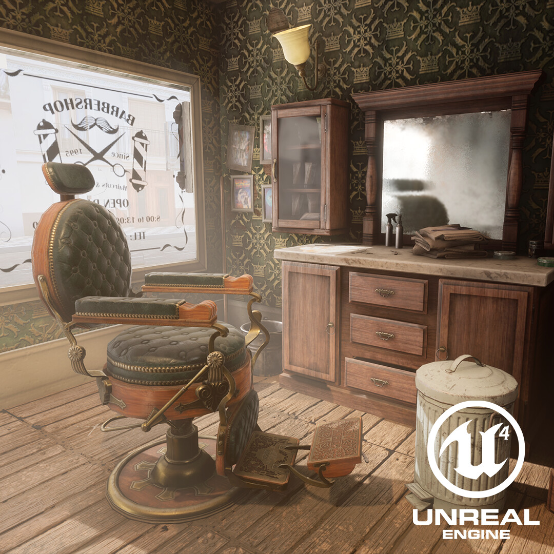 ArtStation - Barber Shop UE4