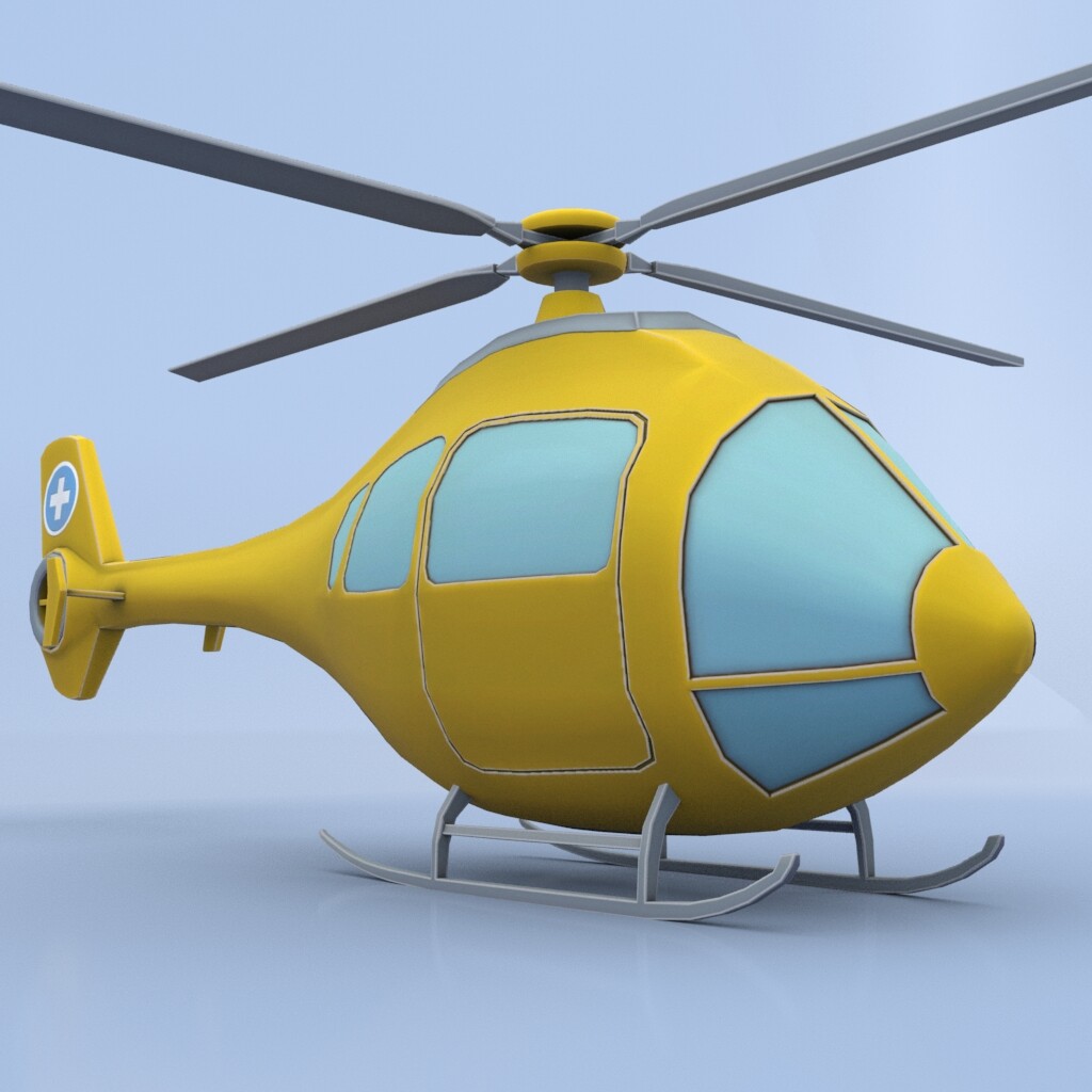 ArtStation - Cartoon Helicopter