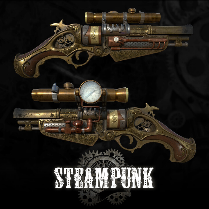 ArtStation - STEAMPUNK GUN