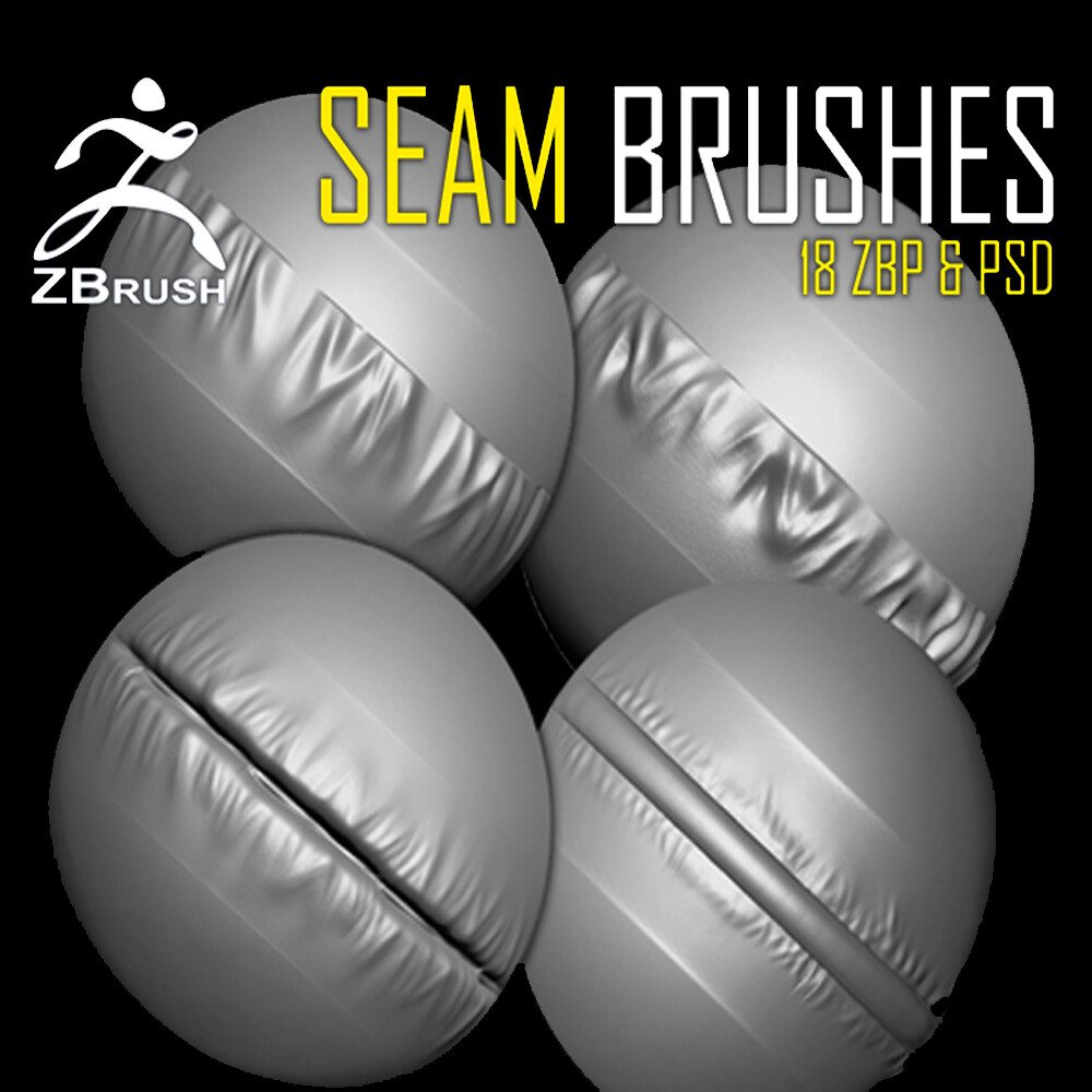 ArtStation - Seam Brushes + Alphas (PSD)