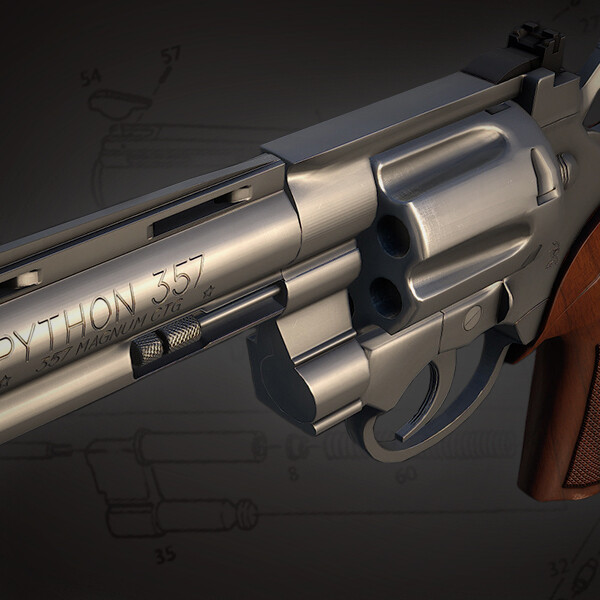 ArtStation - Colt Python .357 | Recovery FPS | 3D Model