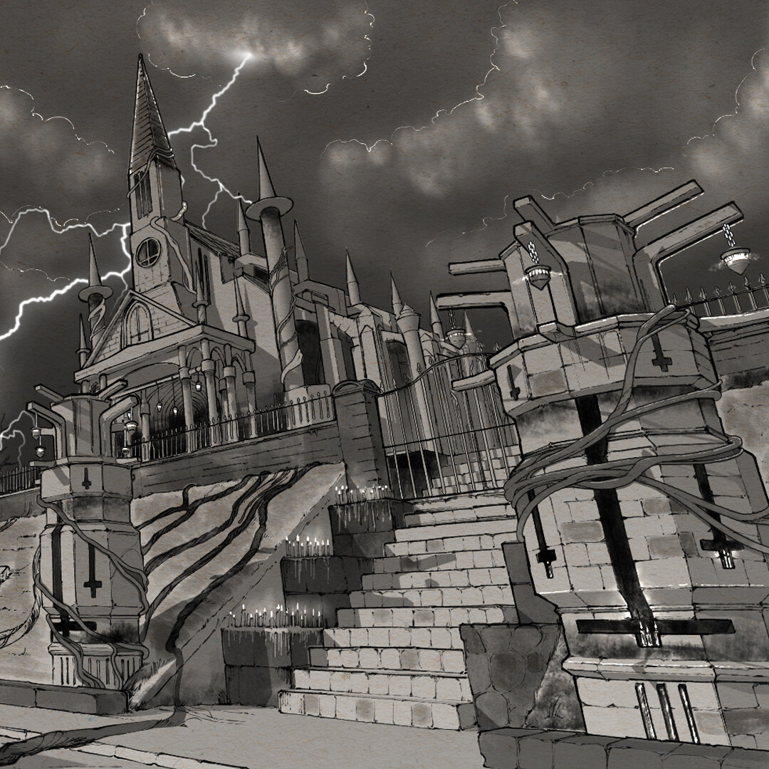 ArtStation - Victorian Vampires - Cemetery Church