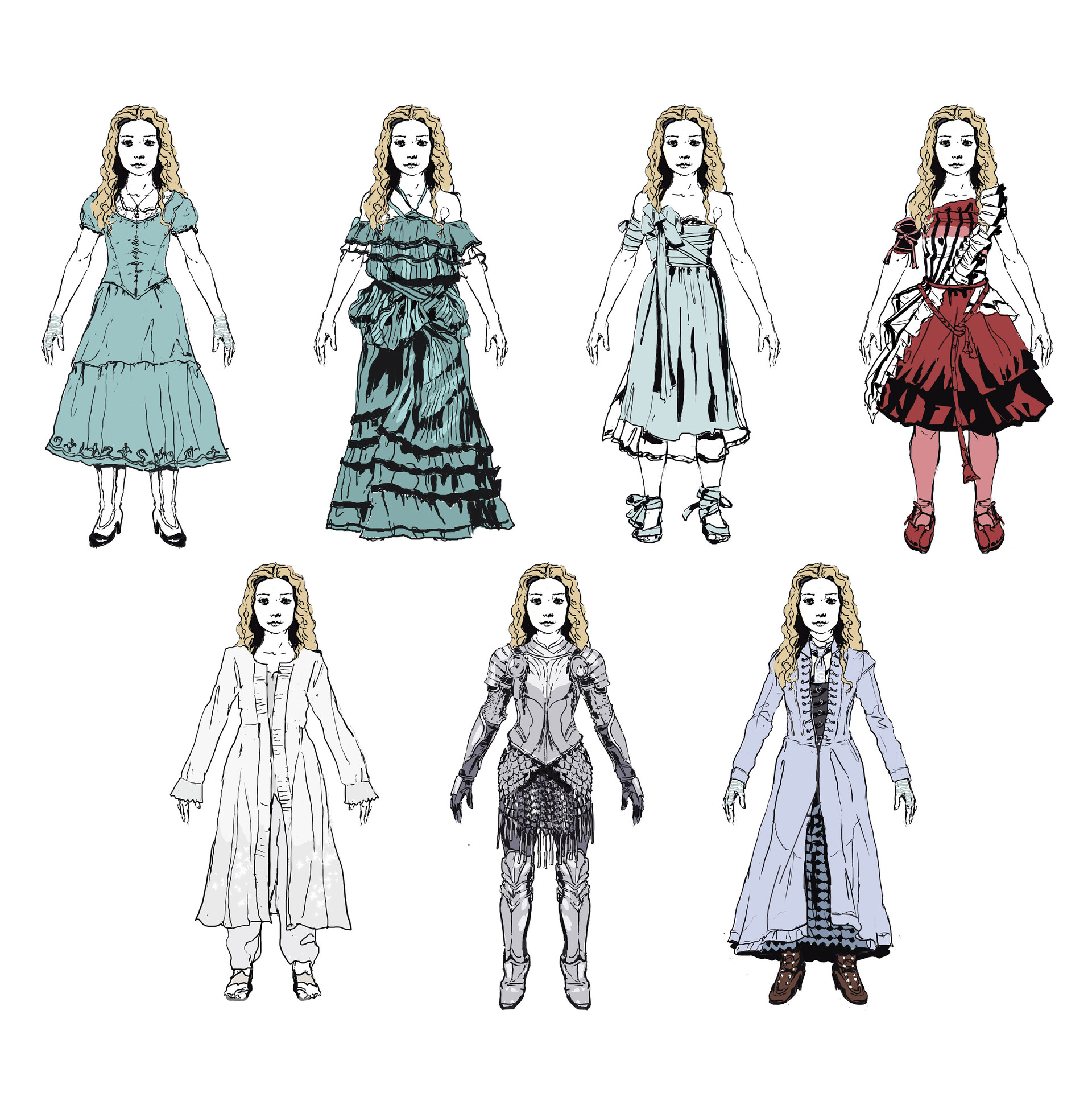 ArtStation - Disney Alice Outfits
