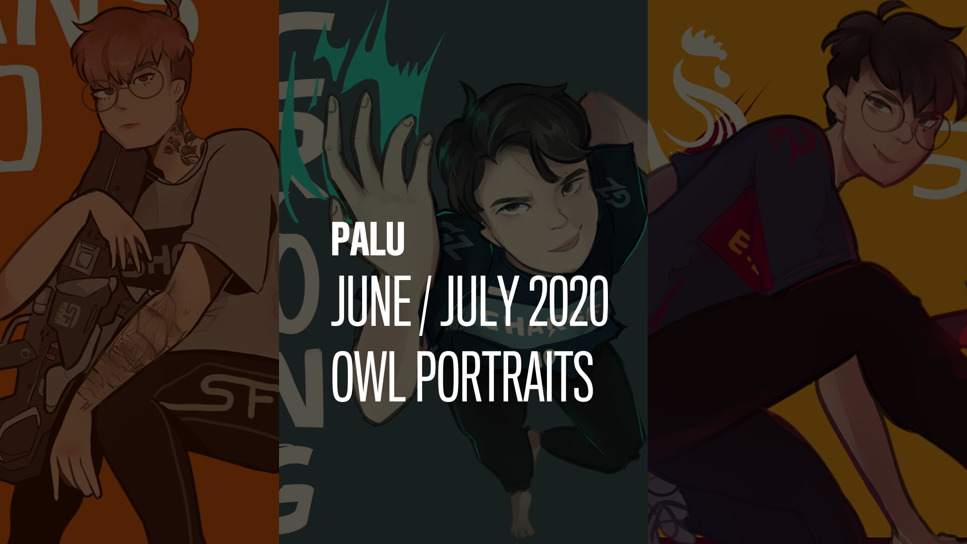 ArtStation - OVERWATCH LEAGUE PLAYER PORTRAITS