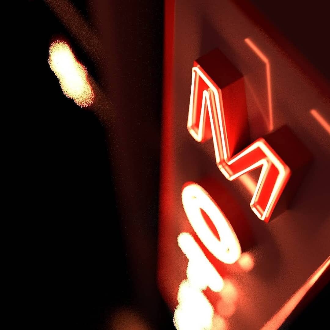ArtStation - Neon sign 3d model. Modelled in maya