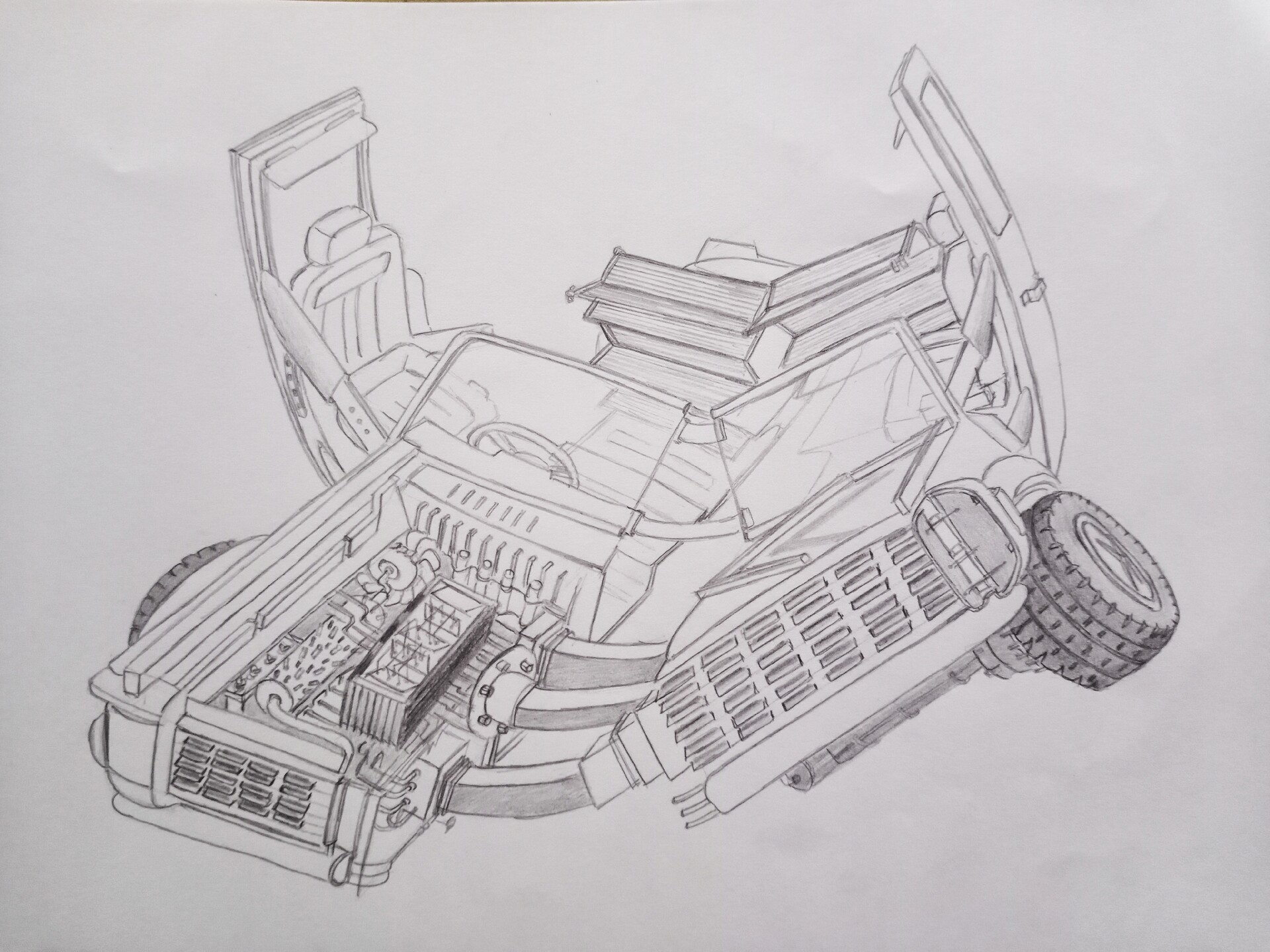 ArtStation - Split car - prop. Concept art