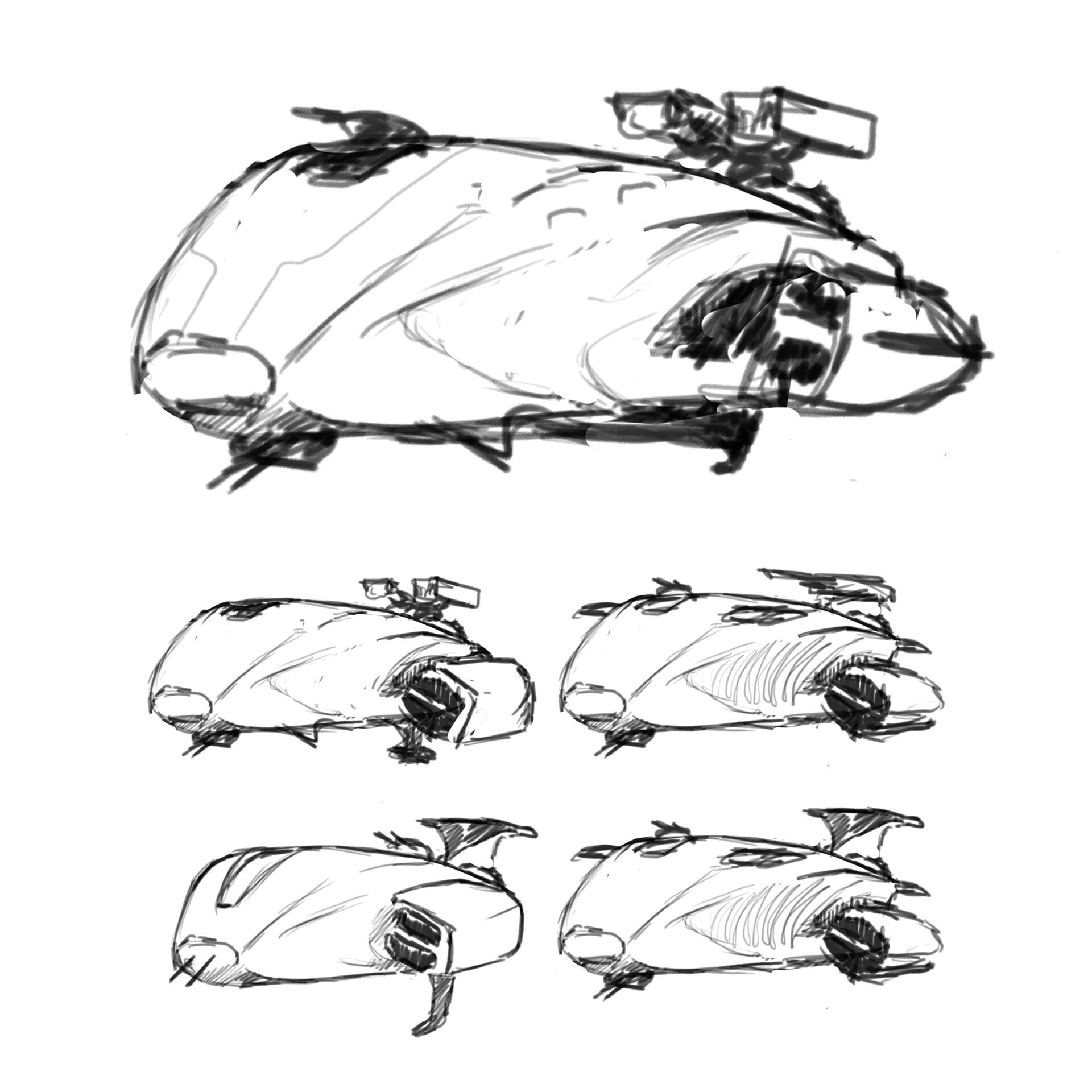 ArtStation - Sci-fi Ship Sketches