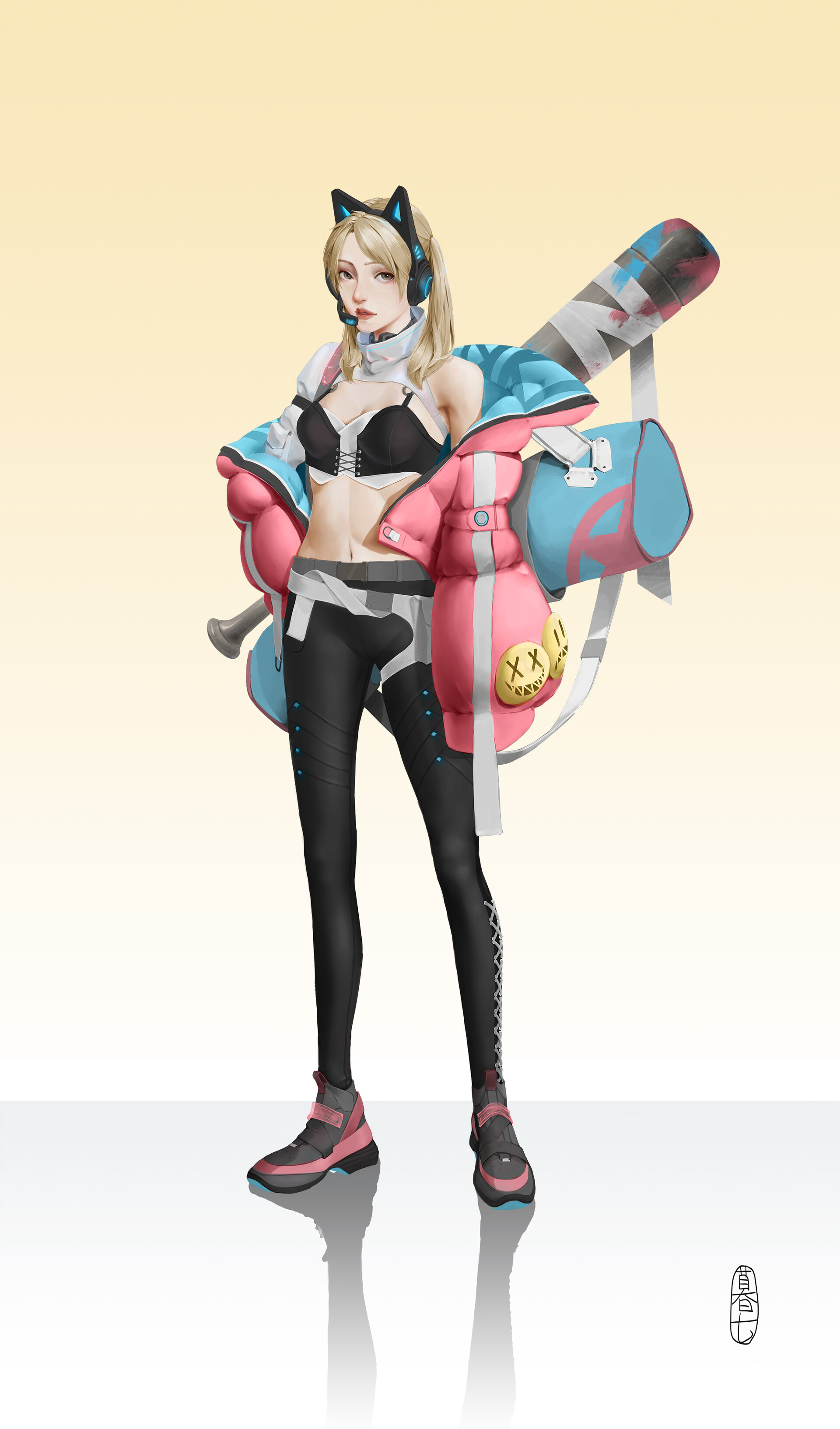 ArtStation - Sporty bat girl, character design