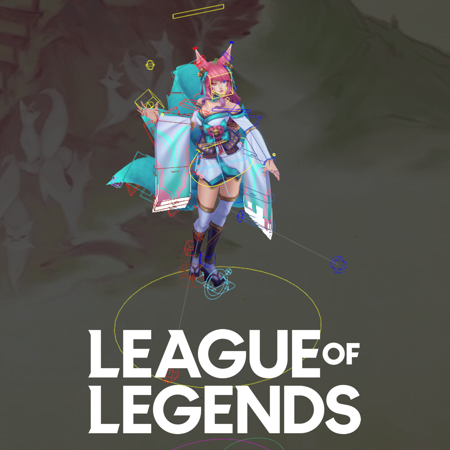 ArtStation - Spirit Blossom Ahri Rig Breakdown