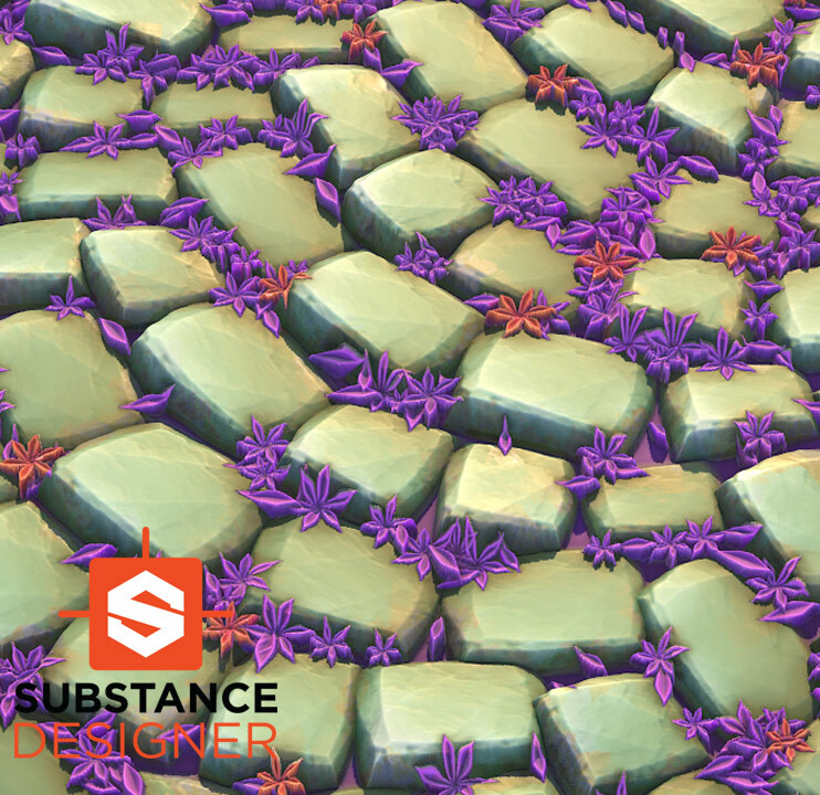 ArtStation - Stylized Cobble Stone - Substance Designer