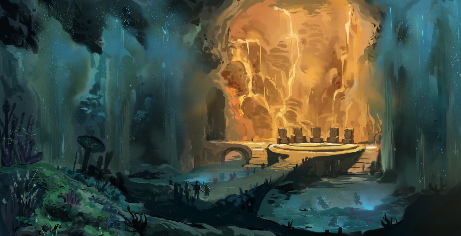 ArtStation - The Author - Sea Dwarven Lair Concept Art