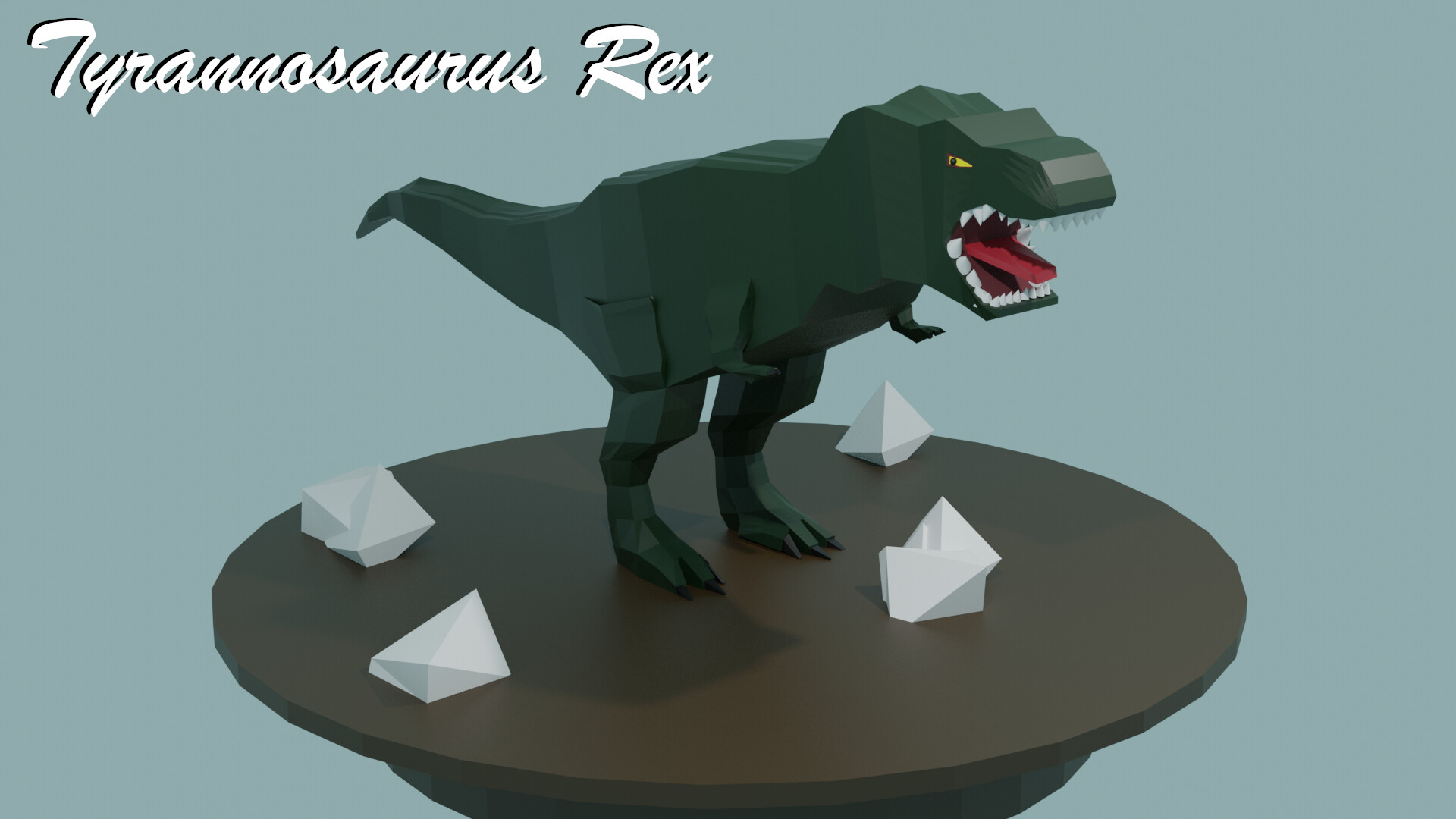 ArtStation - Low Poly T-Rex Created in Blender 2.83