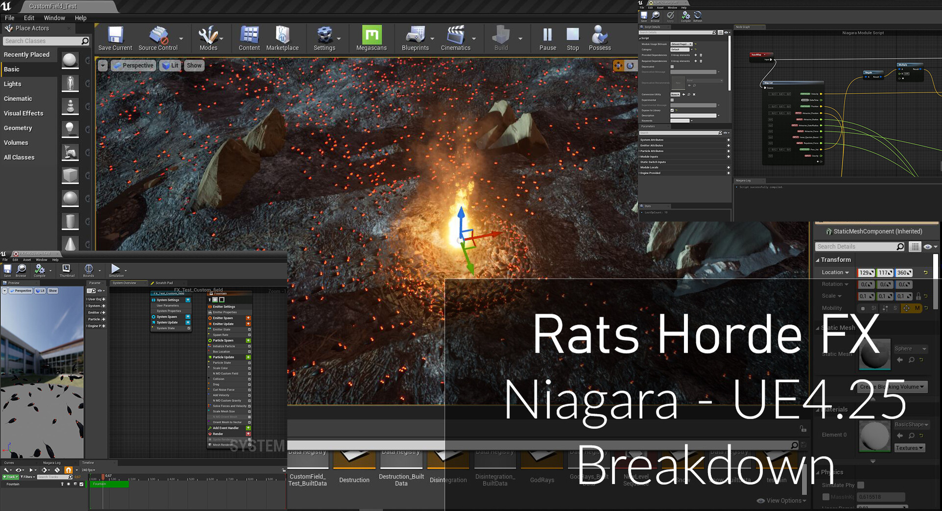 ArtStation - Niagara Scatches Ep.2 - Rats Horde Breakdown