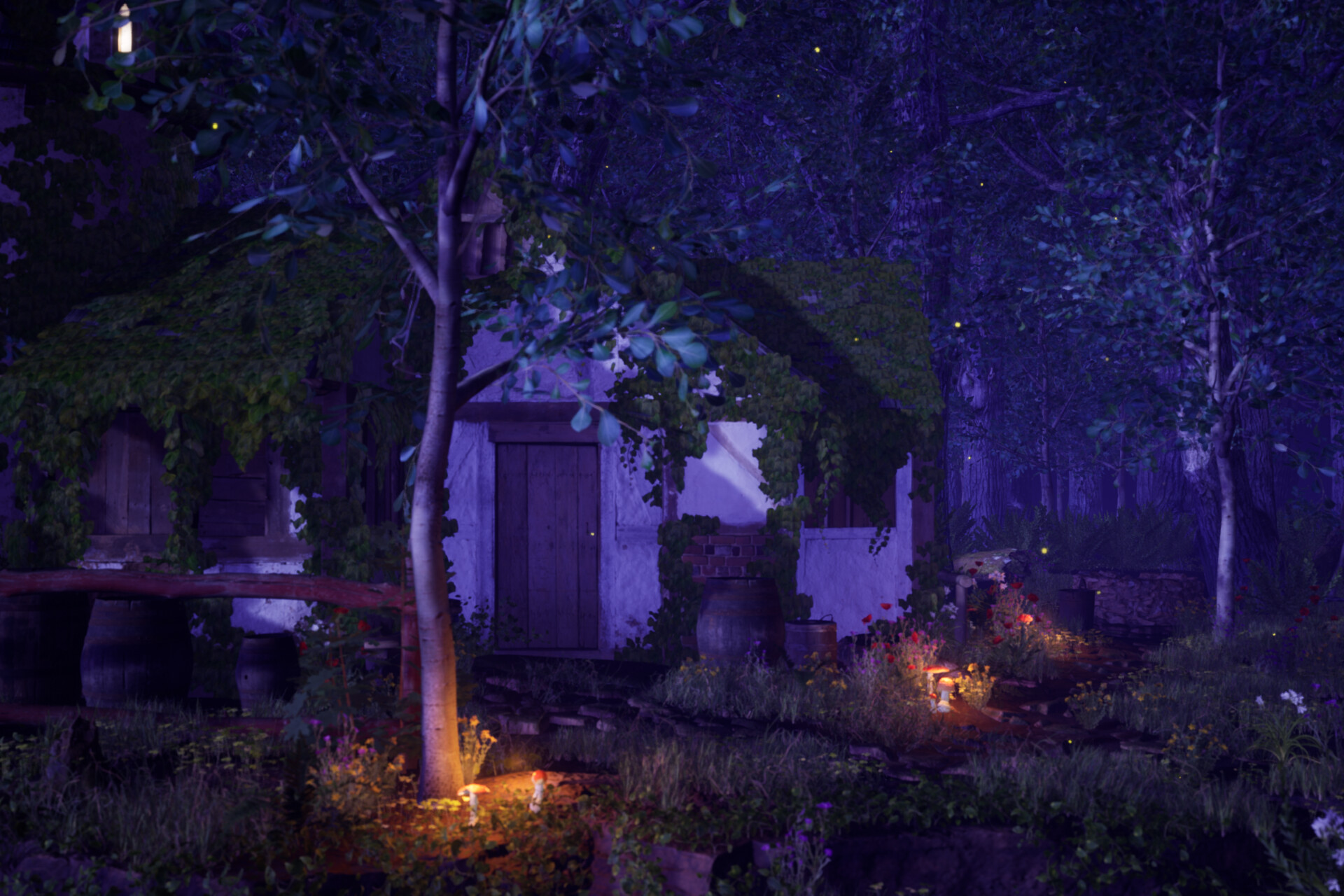 ArtStation - A Wizard's Enchanted Forest Abode