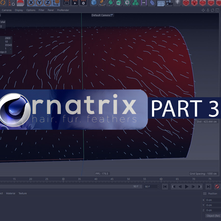 GroomTD/LookDev - Andrew Krivulya - Ornatrix Cinema 4d tutorial. Part 3. Edit guides modifier.