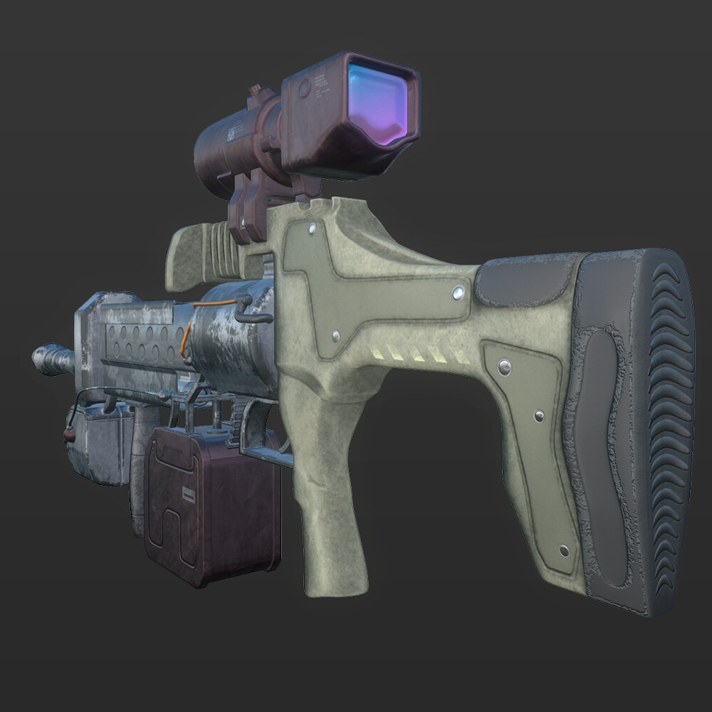 ArtStation - laser machine gun
