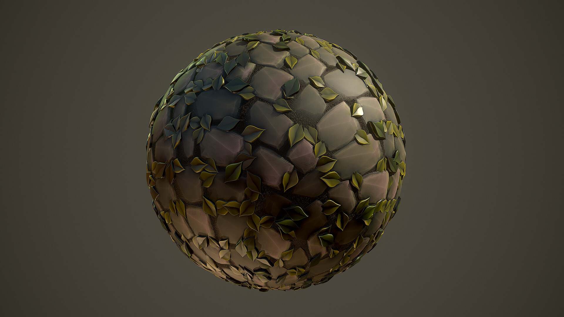 ArtStation - Stylized Leafy Cobblestone