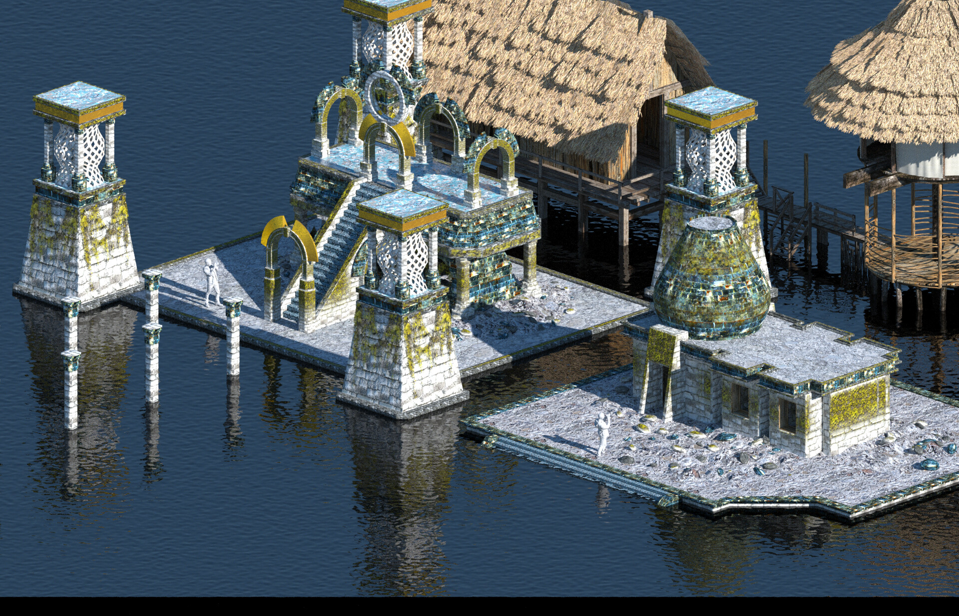 ArtStation - Waterfall - Exterior Scene [WIP]