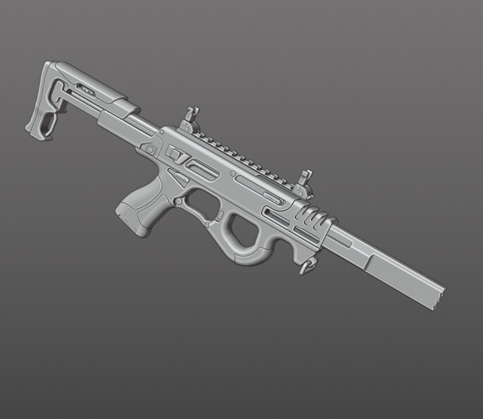 ArtStation - Sci-Fi Light enhanced Smg