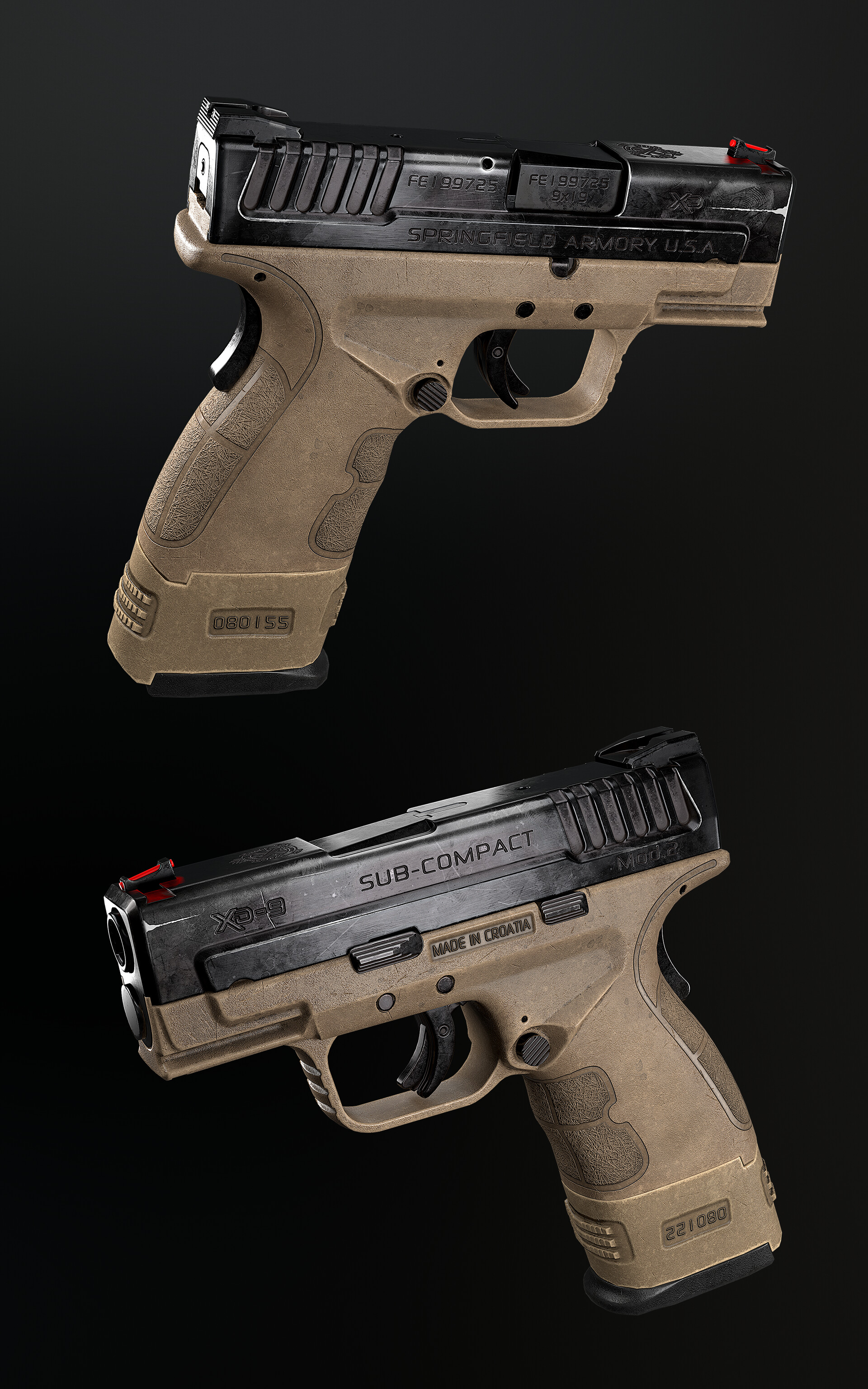 ArtStation - Springfield XD Sub-Compact game ready model