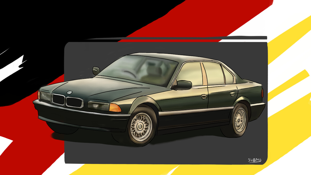 ArtStation - BMW E38 illustration