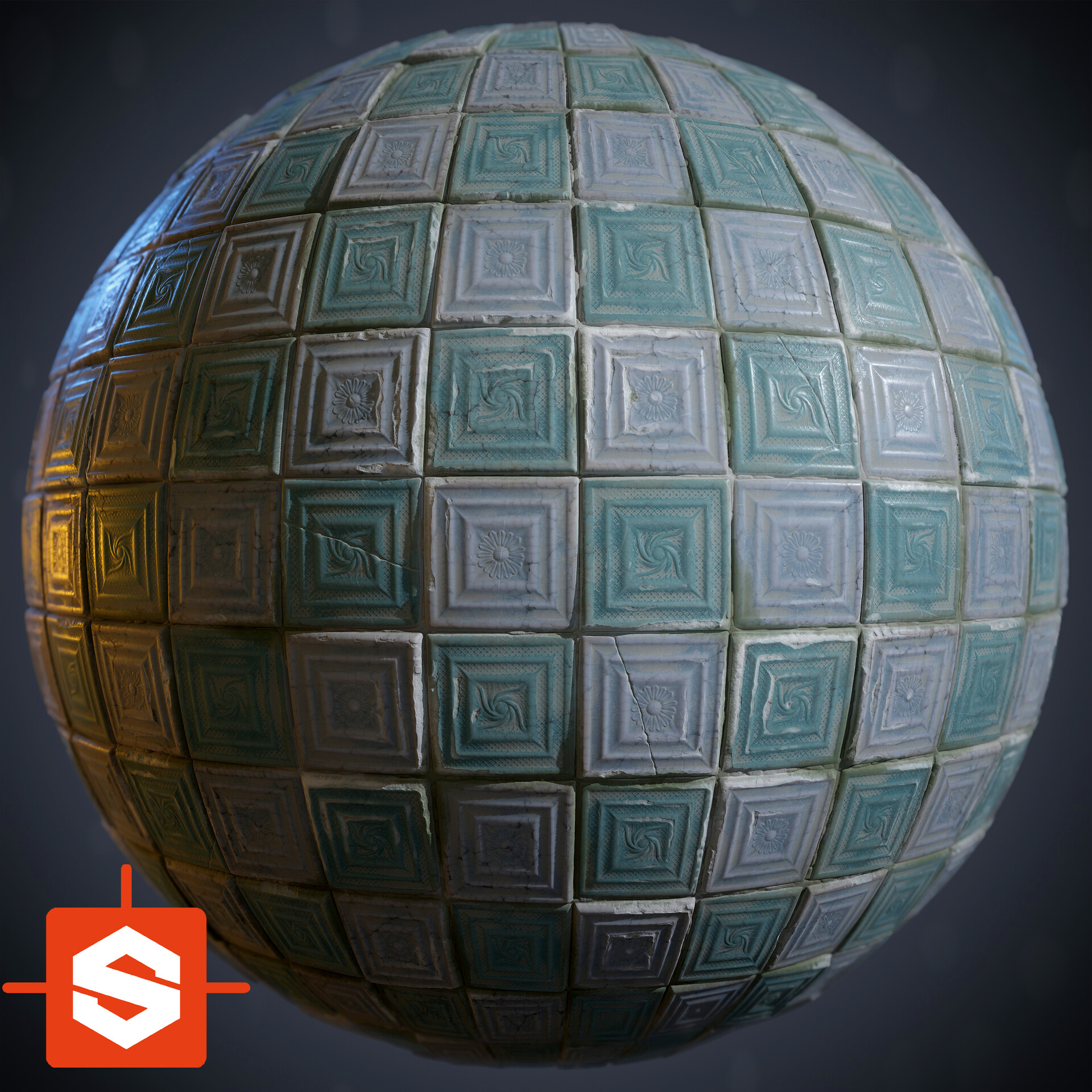 ArtStation - Porcelain Tiles - Substance Designer