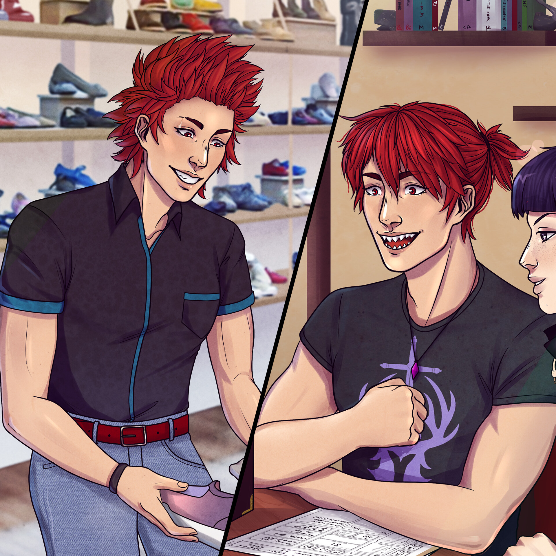 ArtStation - Kirishima - On the Clock/Off the Clock - Help Wanted BNHA Zine