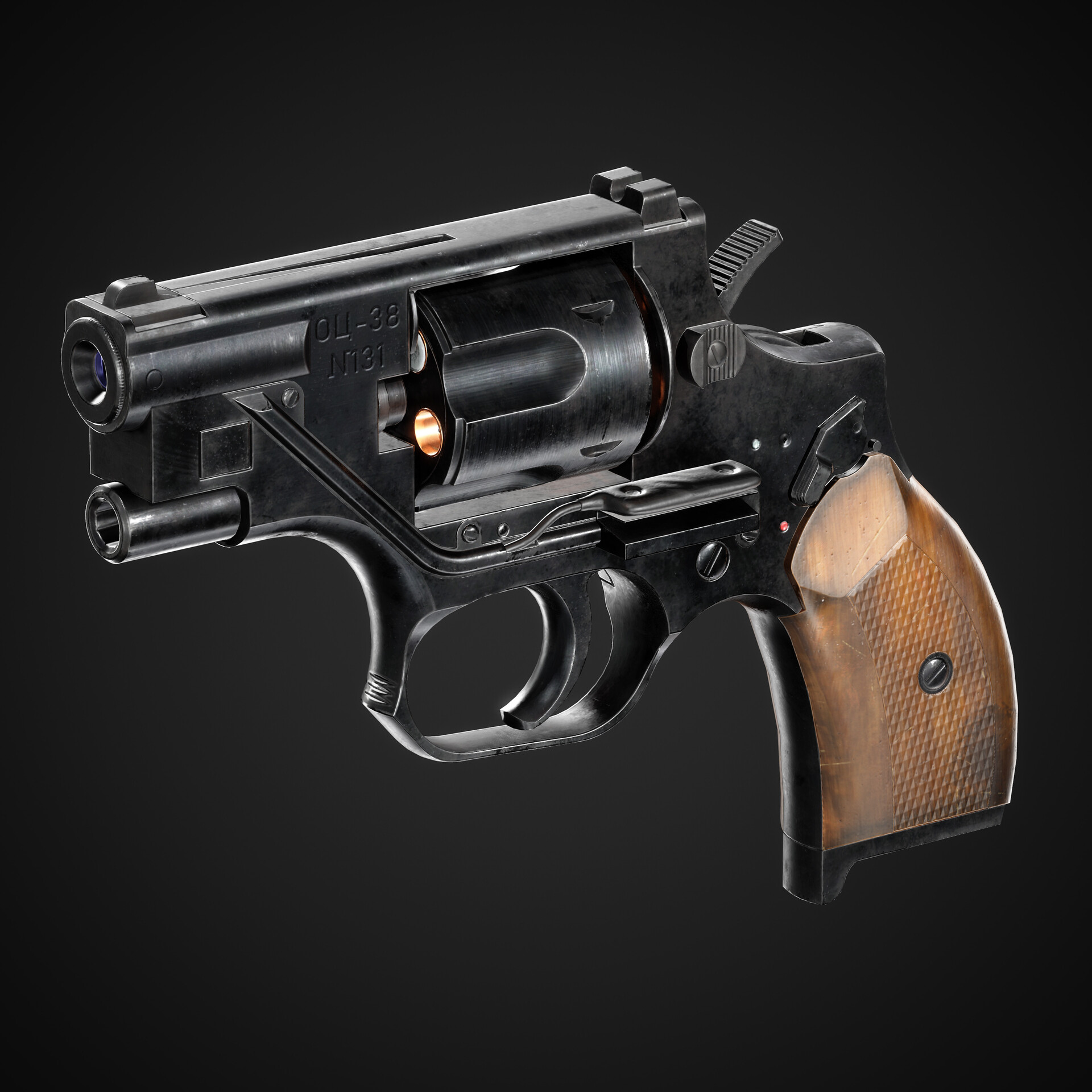 ArtStation - OTs-38 Stechkin silent revolver