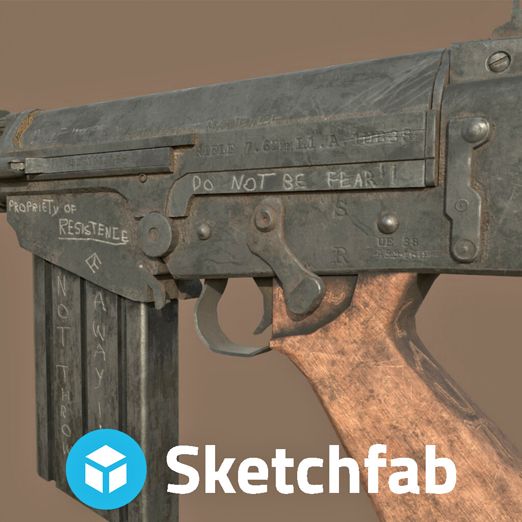 ArtStation - FN FAL 7.62mm Fallout Post Apocalyptic