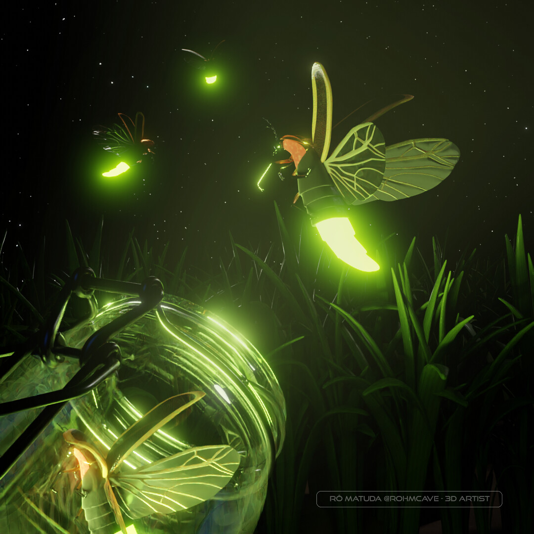 ArtStation - Fireflies Scape