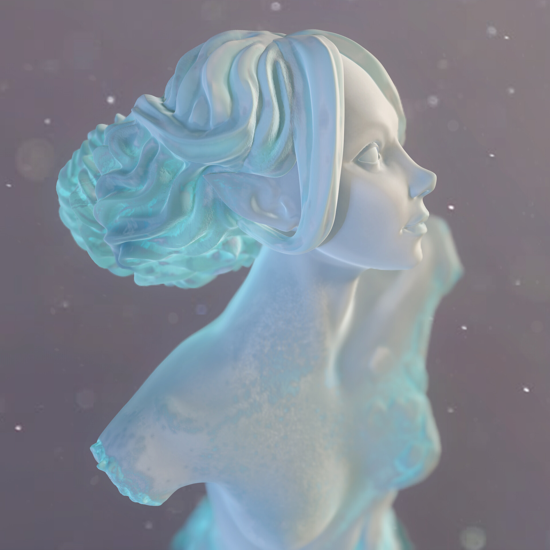 ArtStation - Stone elf bust