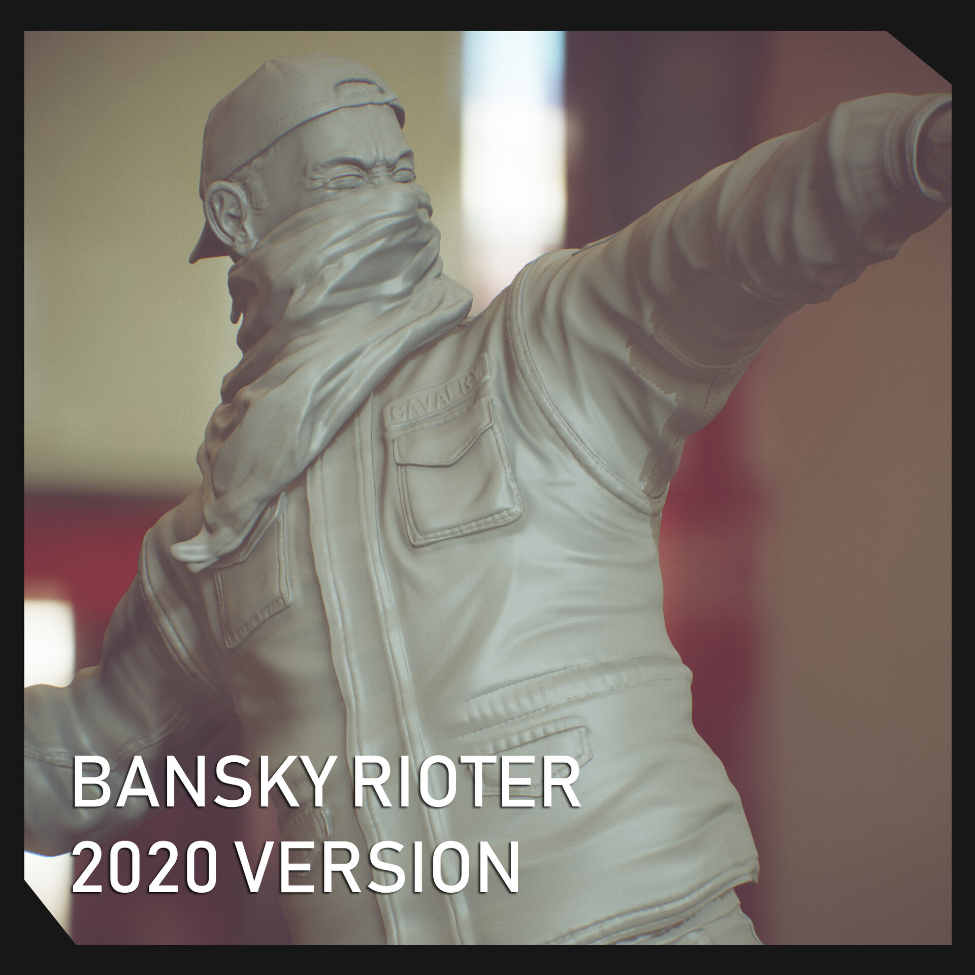 ArtStation - Banksy Rioter 2020 Version 3D Printable Statue