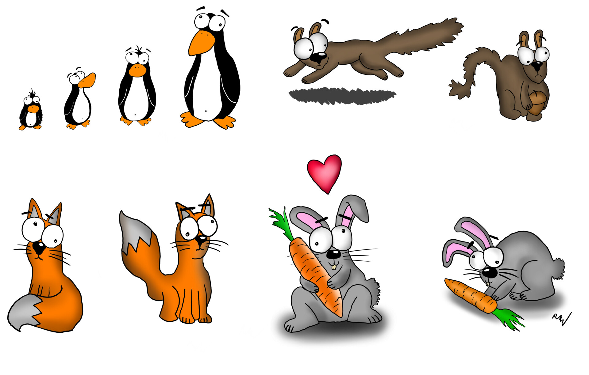 ArtStation - Googly Eye Critter Illustrations