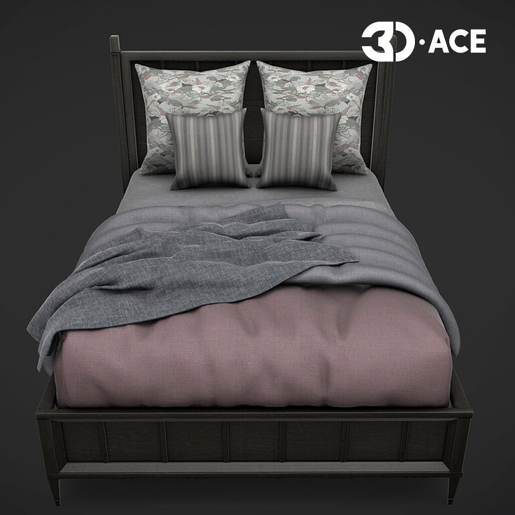 ArtStation - Furniture 3D visualization (Bed)