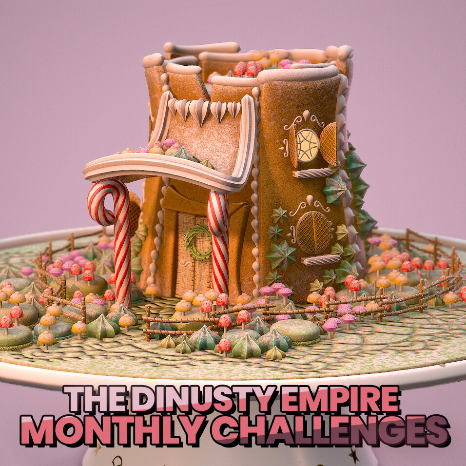 ArtStation - Gingerbread House in the Forest