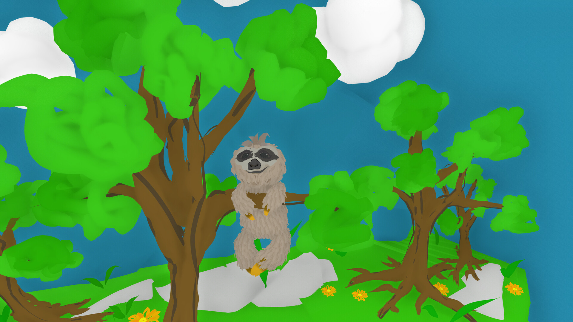 ArtStation - VR Animation - SLOTH IN A TREE