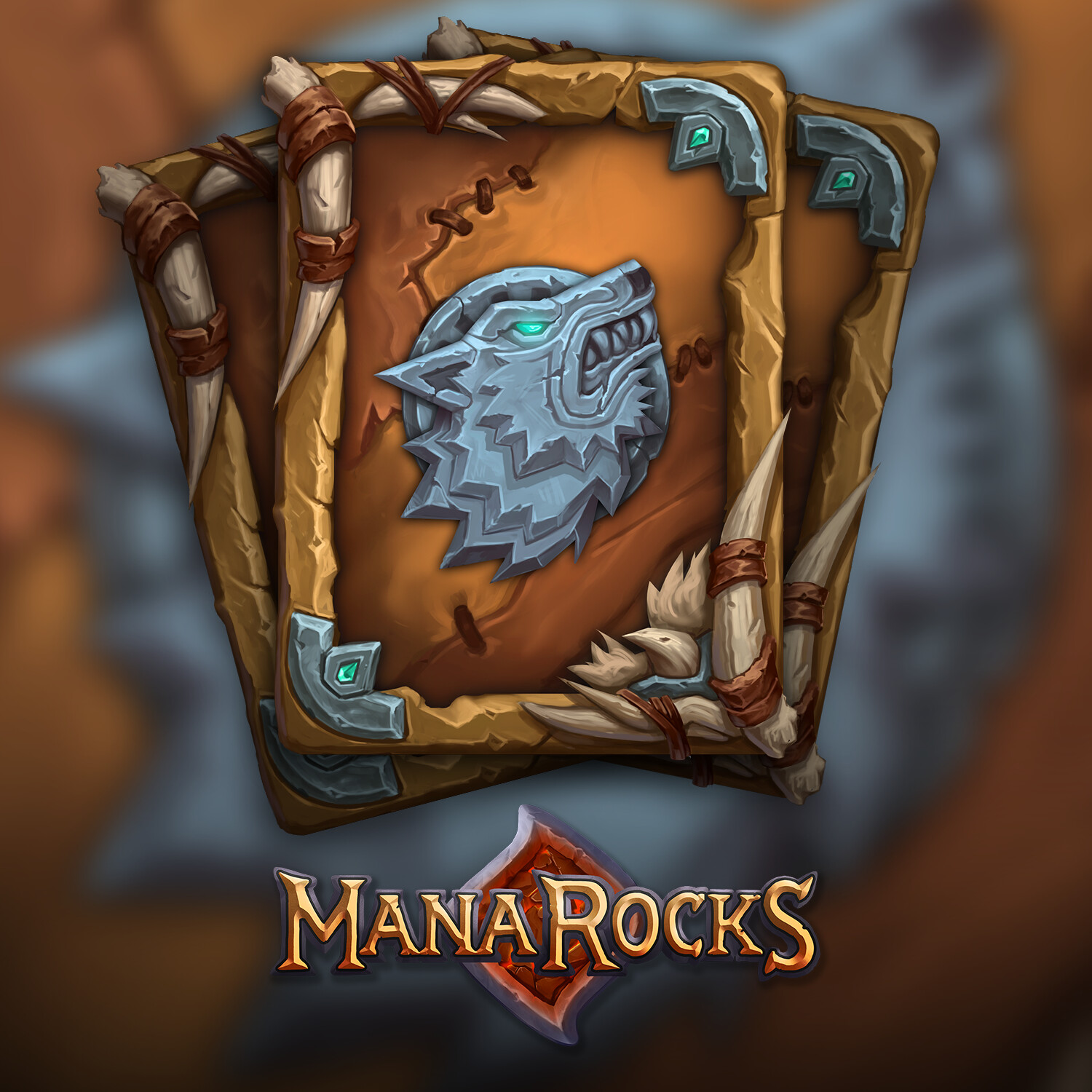 ArtStation - ManaRocks - Druid card back and frames