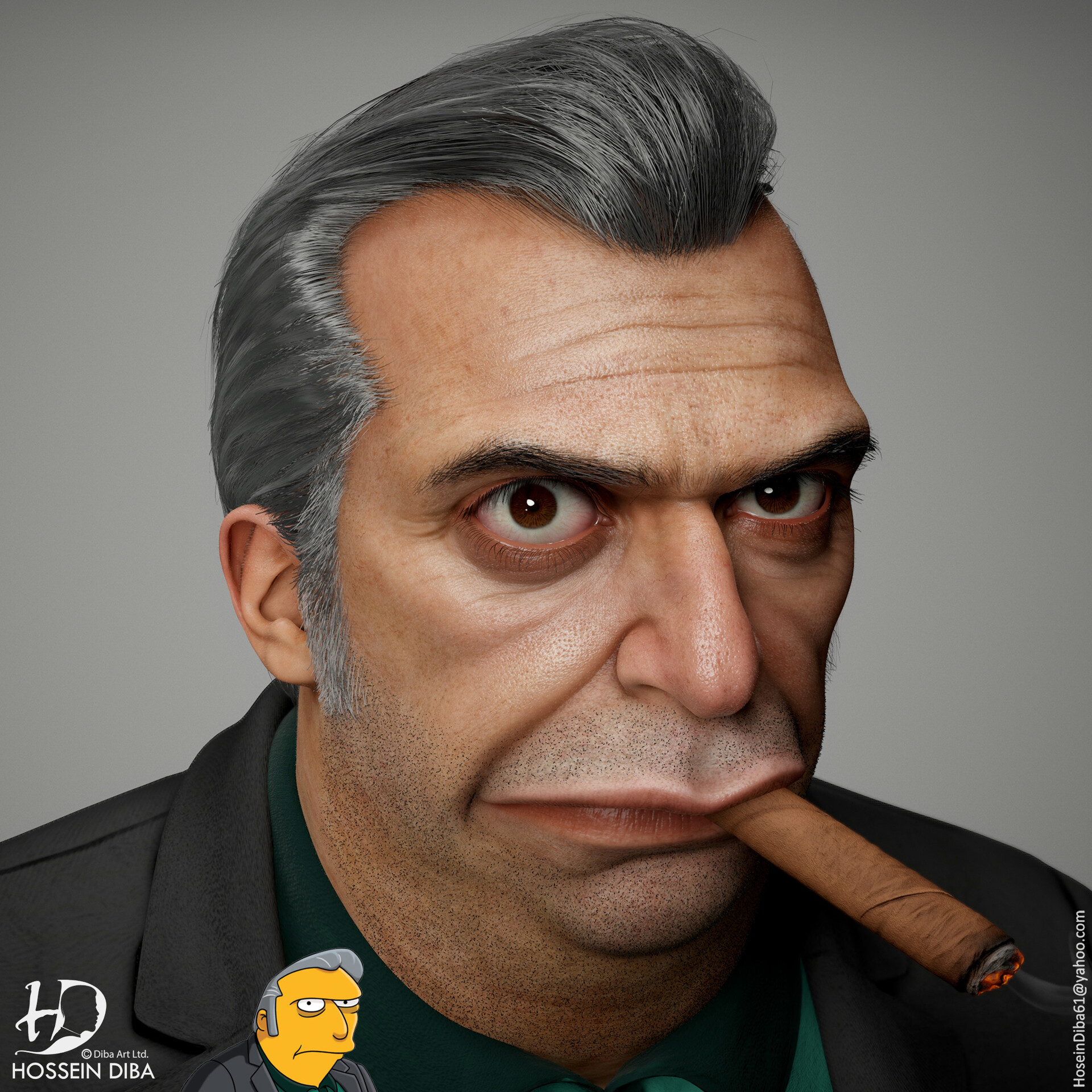 ArtStation - 3D Model of Fat Tony (Real Time)