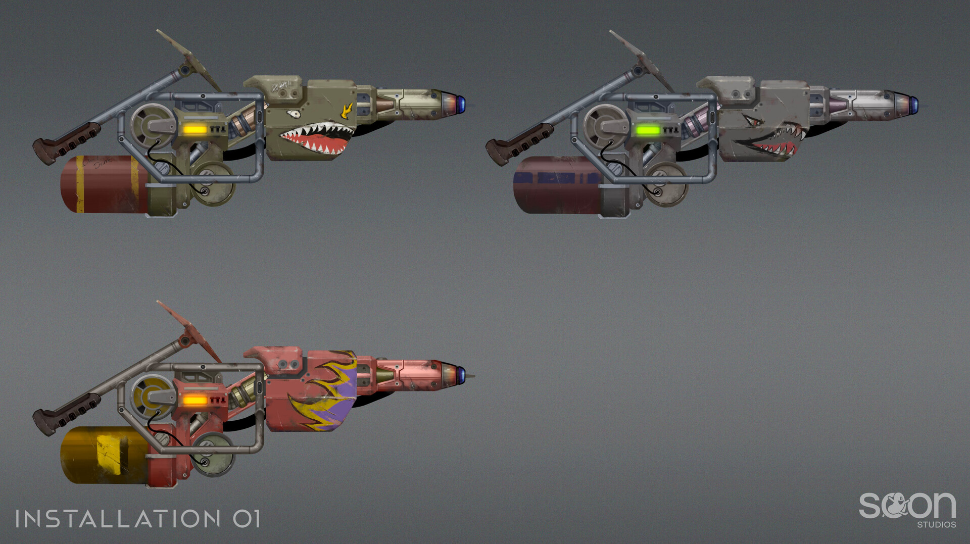 ArtStation - Flame Thrower Concept (Installation 01)