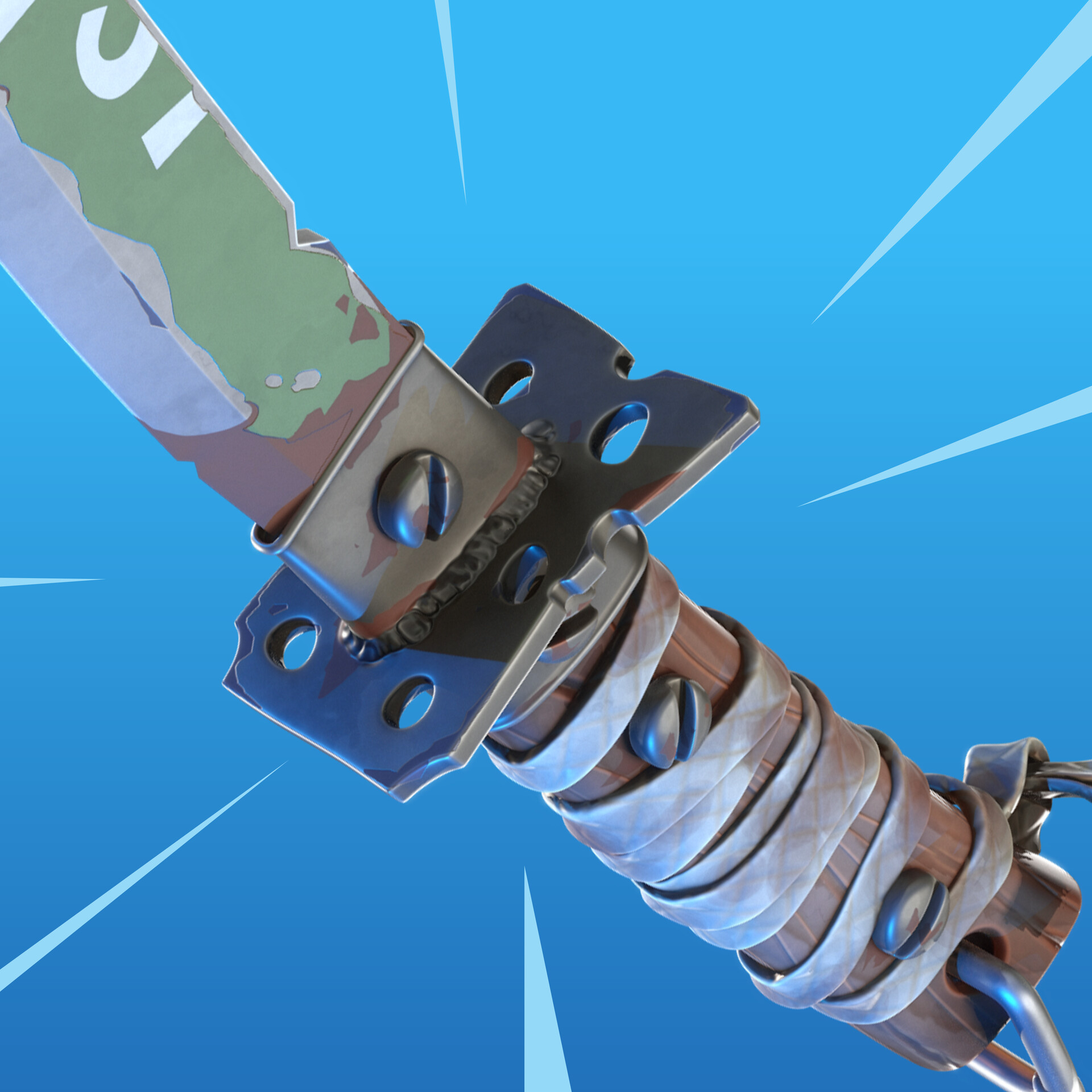 ArtStation - Road Sign Sword | Fortnite artstyle