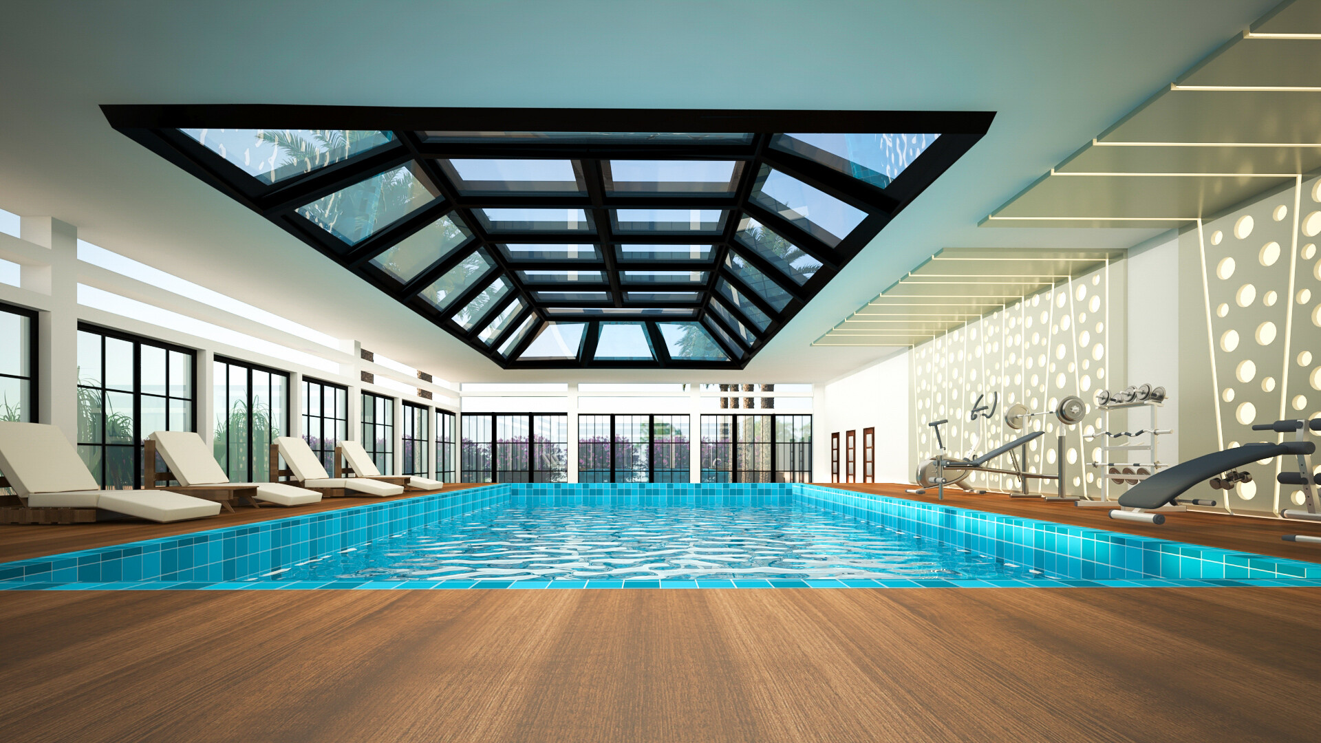 ArtStation - Swimming Pool Area Design