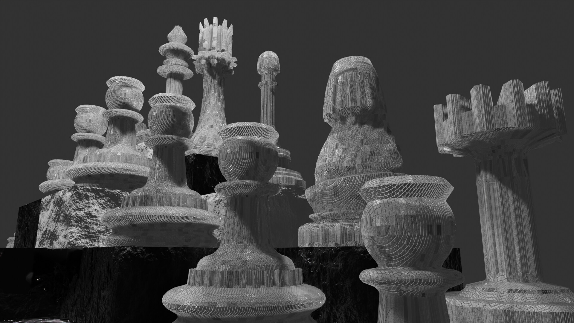 ArtStation - Abstract Design on Chessboard and Pieces