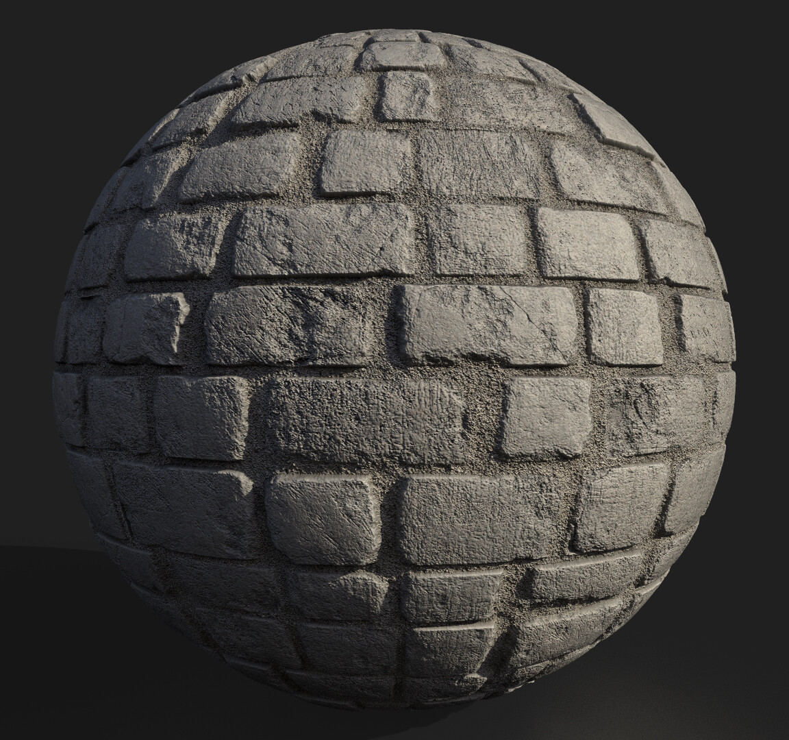 ArtStation - Worn Stone Brick