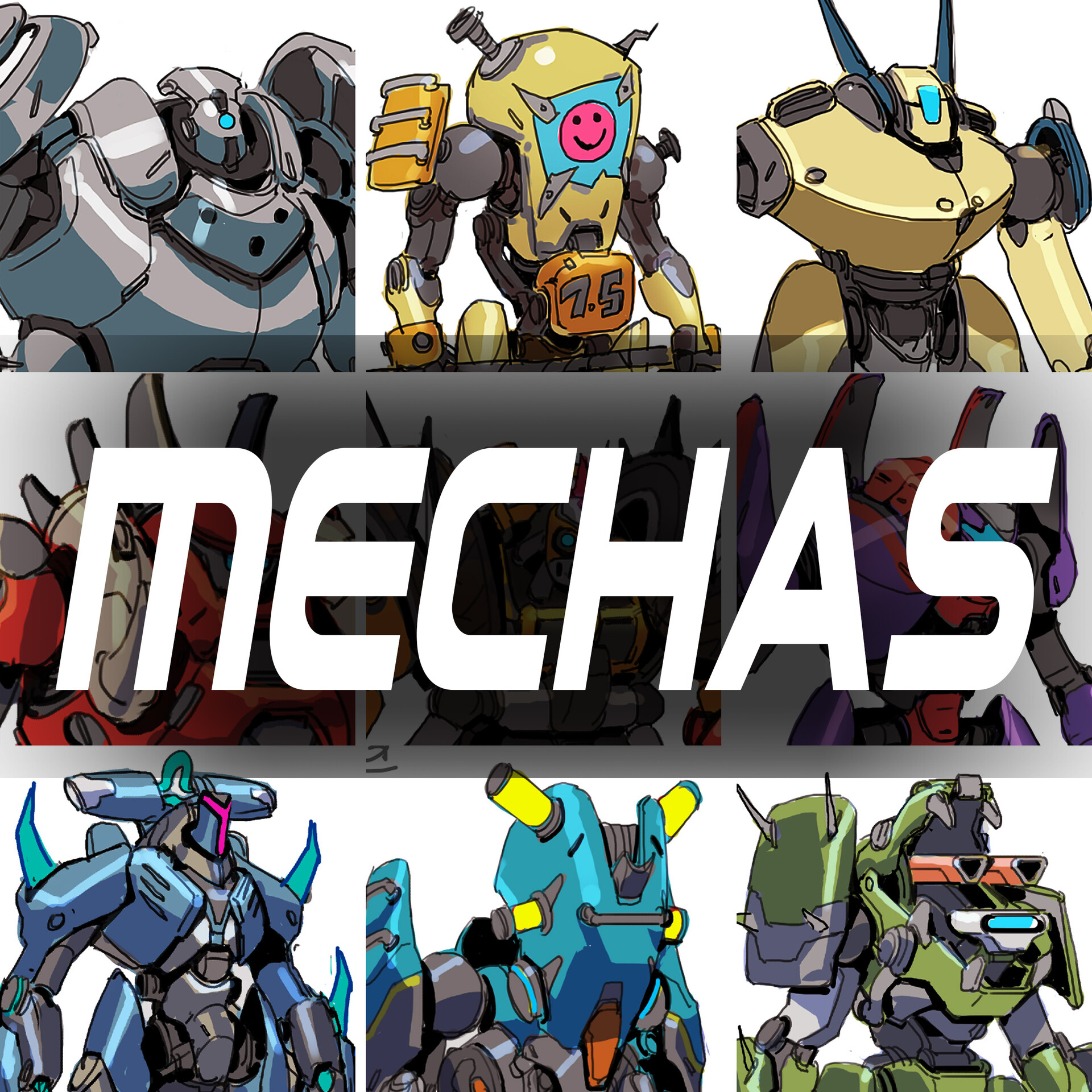 ArtStation - Some old mecha concept works